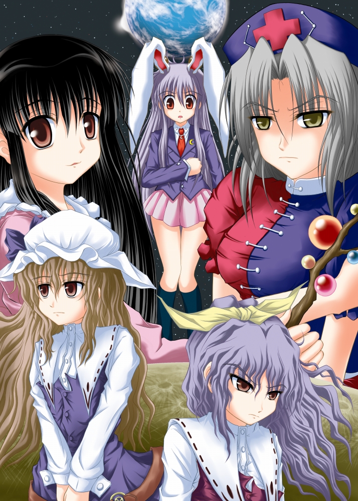 touhou houraisan kaguya reisen udongein inaba watatsuki no toyohime watatsuki no yorihime ...